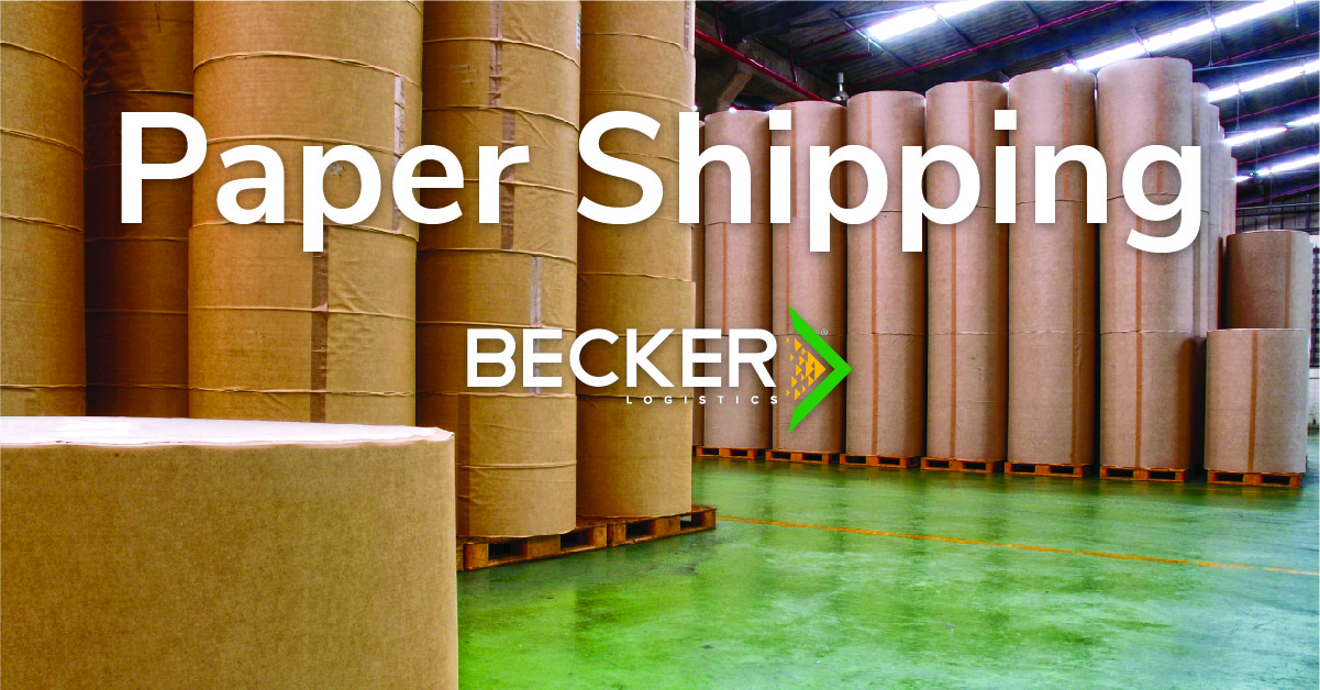 Paper & Packaging Shipping with Becker Logistics ⁝ On Time & On Budget